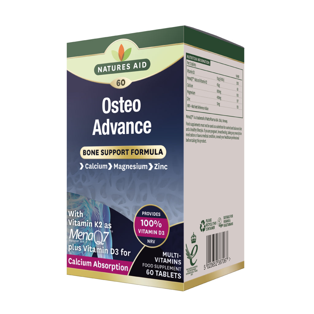 Natures Aid Osteo Advance with MenaQ7, 60 tablets