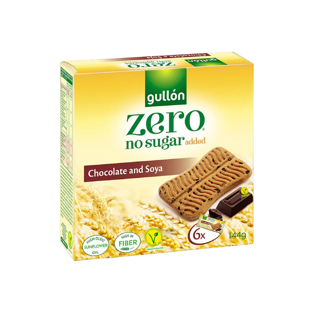 Gullon Zero No Sugar Added Chocolate & Soya Biscuits, 144g