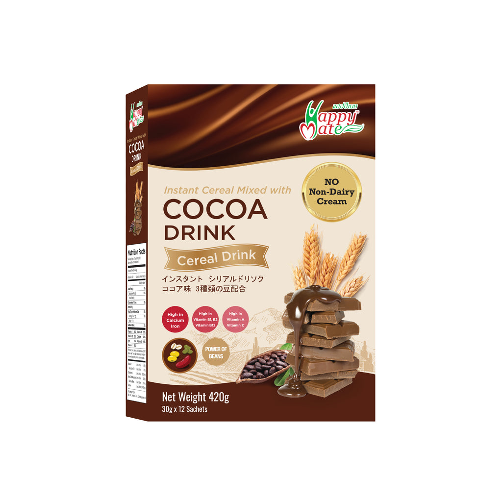 Happy Mate Cocoa Cereal Drink, 12 sachets