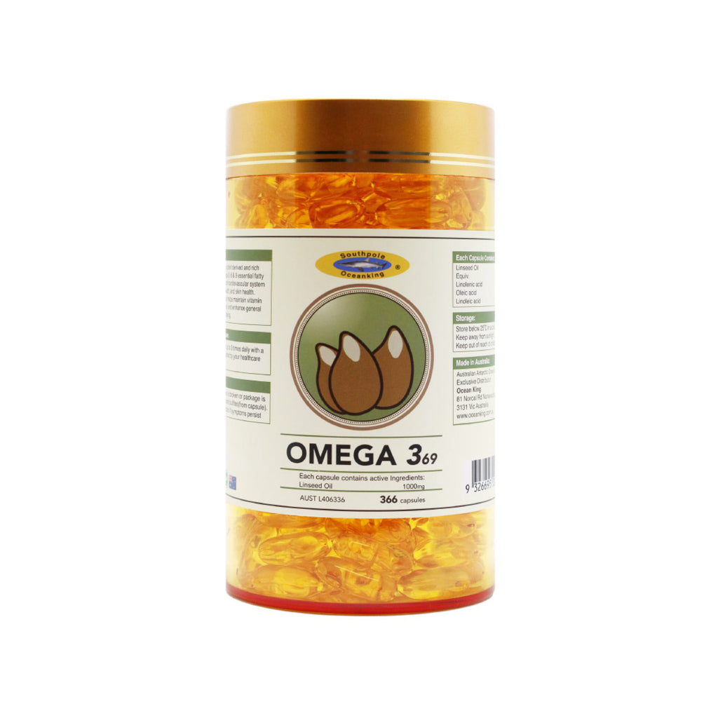 Ocean King Ocean Omega 369 Flaxseed Oil 1000mg | Vegan Omega 3 Capsules ...